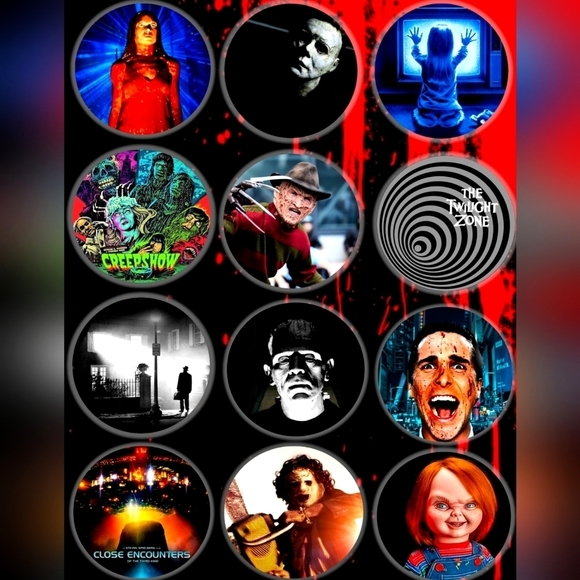 area51gallery | Jewelry | Horror Movie Button Pins Retro Horror Pin ...